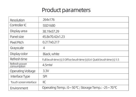 2 7 Inch Electronic Ink Screen 264x176 Electronic Paper Touch Screen With Stm32 Driver Board