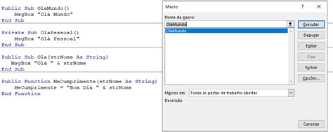 vba procedimentos private vs public subs e funções automate excel