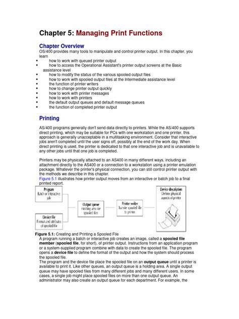 Chapter 5 Managing Print Functions Pdf