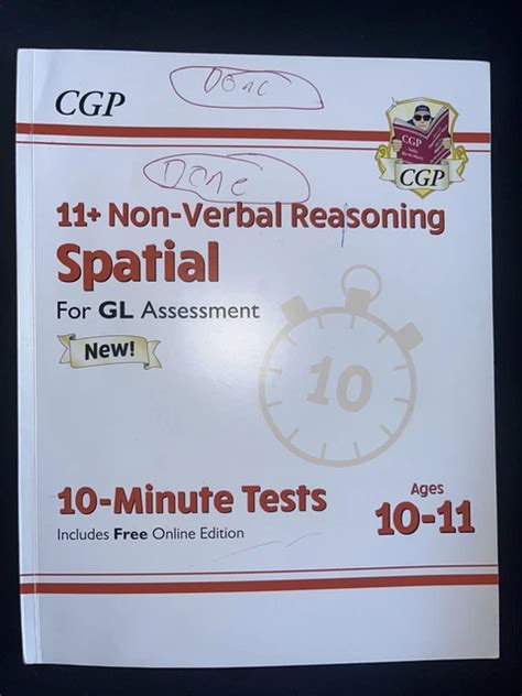 11 Gl 10 Minute Tests Non Verbal Reasoning Spatial Ages 10 11 Answers Used £2 40 Picclick Uk
