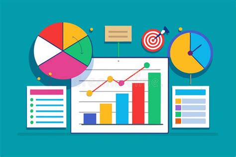The Chart Visualizes Data Trends Through Colorful Graphs Pie Charts