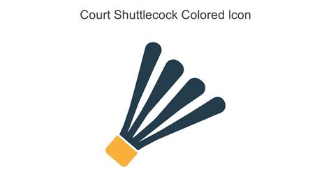 Court Shuttlecock Colored Icon In Powerpoint Pptx Png And Editable Eps Format PPT Slide