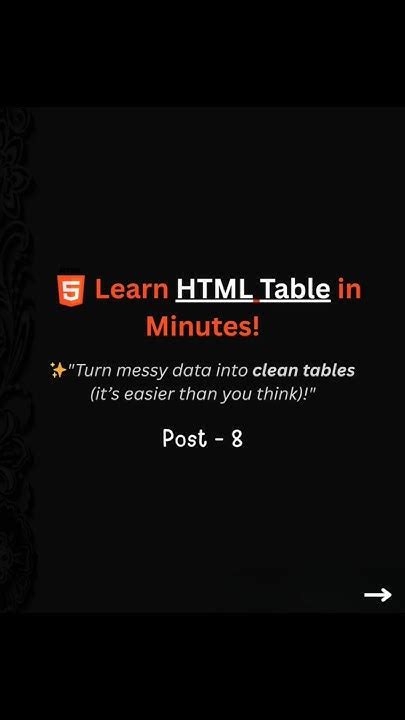 Learn Html Table In A Minutes👍🥷html Coding Programming