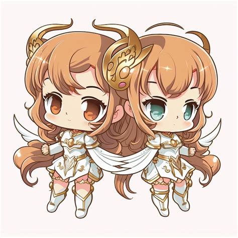 Premium Photo Anime Chibi With A Sword And A Shield Generative Ai