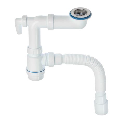 Сифон для раковины Sanplast, 1 1/2"х40 мм, со смещением, с отводом для ...