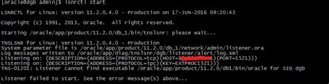 Tns 01201 Listener Cannot Find Executablen Abce 博客园
