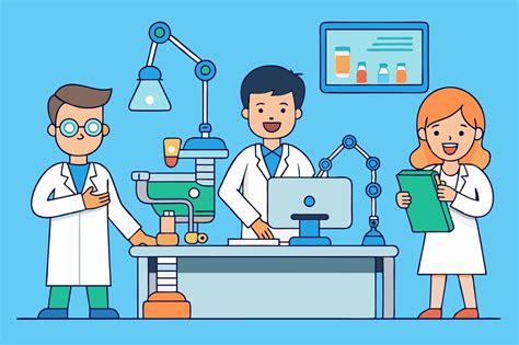Premium Vector Lab Section Designing And Testing Medical Device