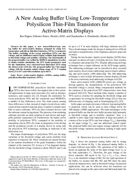 pdf a new analog buffer using low temperature polysilicon thin film