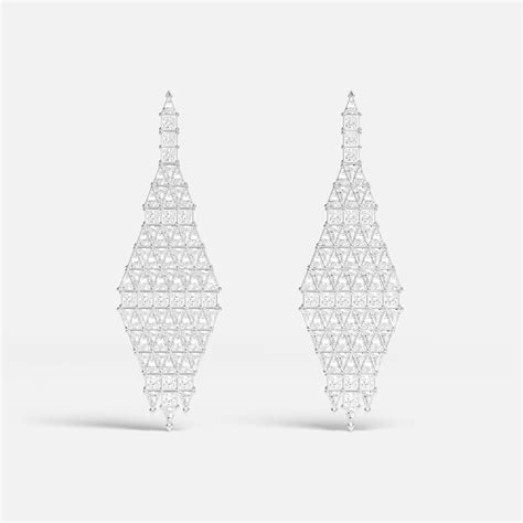 Boucles Doreilles Pendantes Art Déco Statement