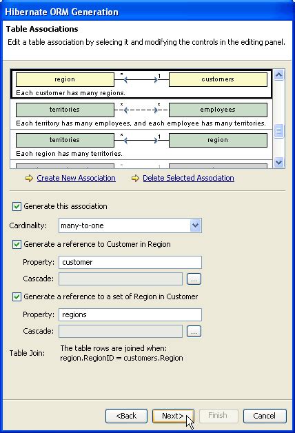 Generating Hibernate Object Relational Mappings