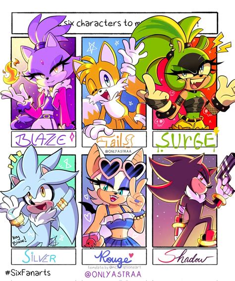 Rouge The Bat Shadow The Hedgehog Tails Blaze The Cat Silver The