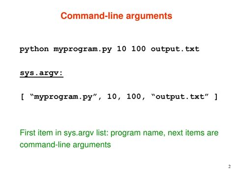 PPT - Command-line arguments PowerPoint Presentation, free download ...