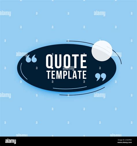 Quotation Box Template Paragraph Or Speech Text Vector Stock Vector