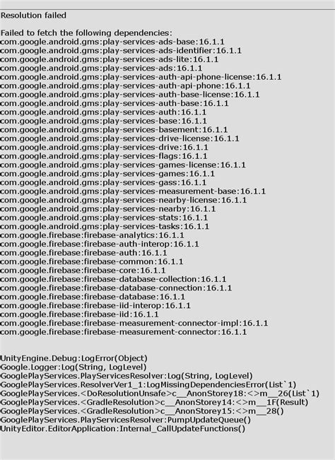 Resolution Failed Expecting Version 16 1 1 For Everything Issue