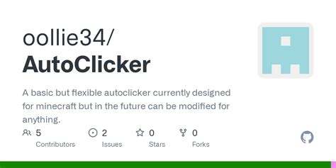 GitHub Oollie34 AutoClicker A Basic But Flexible Autoclicker Currently Designed For Minecraft