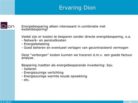Ppt Visie Dion En Duurzaamheid Van Energiemanagement Naar Duurzaam Gebouw Powerpoint