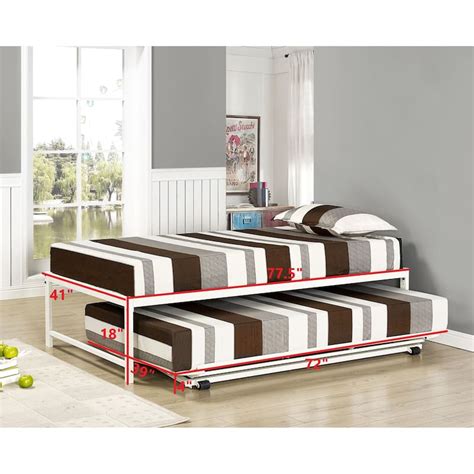 Hi Riser Twin Bed With Pop Up Trundle On Sale Overstock 9659305