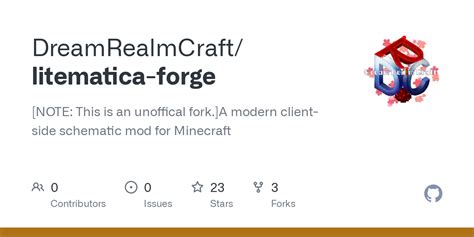GitHub DreamRealmCraft Litematica Forge NOTE This Is An Unoffical