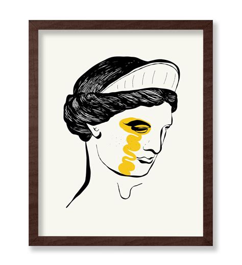 Poster Master Woman Portrait Poster Retro Drawing Print Trendy Art
