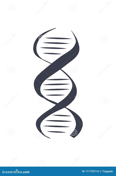 Dna Logotype Of Nucleotides Carrying Genetic Info Stock Vector