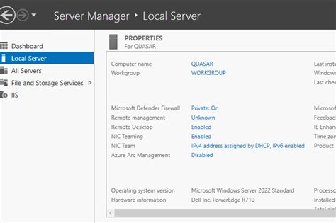 assigning a fixed ip address to a nic team in windows server brad
