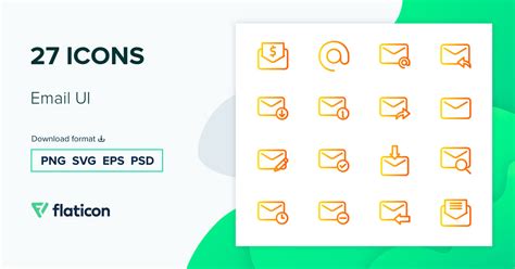 Email Ui Icon Pack Gradient Outline 27 Svg Icons
