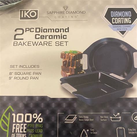 Iko Kitchen Iko Sapphire Diamond Ceramic Nonstick 4 Pc Bakeware Set
