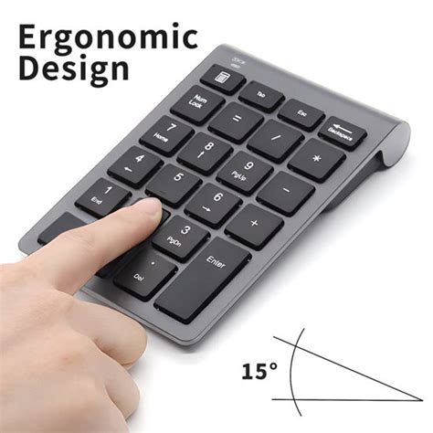 Getuscart Liangstar Number Pad Wireless Numeric Keypad 22 Keys