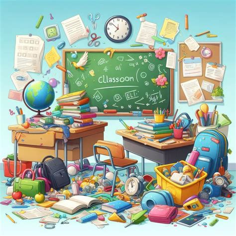 Premium Photo A Chaotic Mess In A Classroom At School