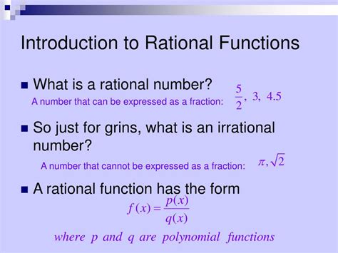 PPT Rational Functions And Their Graphs Section 3 5 PowerPoint Presentation ID 1391507