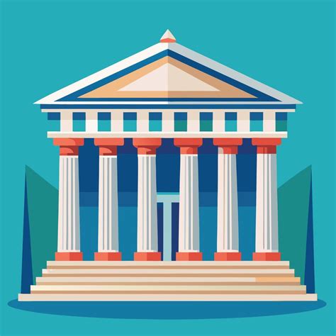 Majestic Greek Temple Architecture Serene Classical Building With