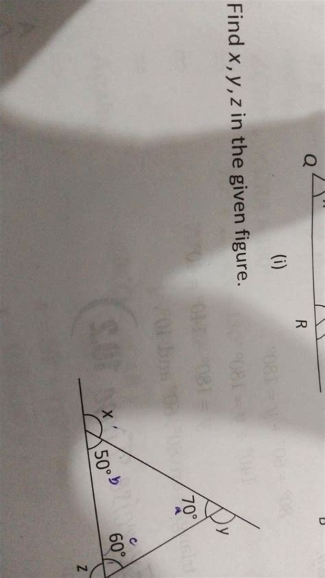(i)Find x,y,z in the given figure. | Filo