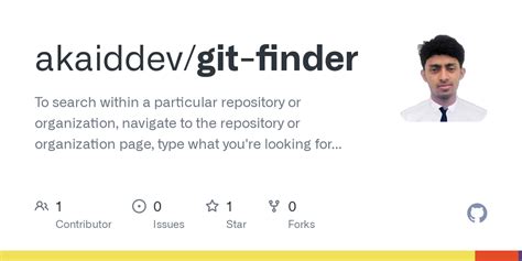 Github Akaiddevgit Finder To Search Within A Particular Repository
