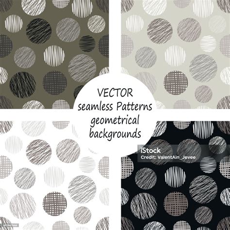 기하학적 인물 형태와 기하학적 패턴 원활한 벡터 회색의 집합입니다 손으로 파스텔 끝 없는 배경 질감된 기하학적 그림 그려 그래픽 벡터 일러스트 레이 션 패턴에 대한 스톡
