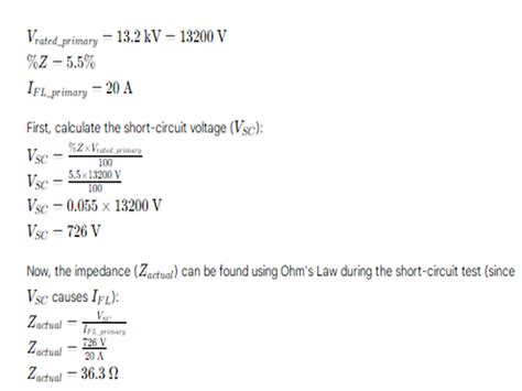 Percentage Impedance Of Transformer And Its Calculation Eee Atoz
