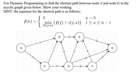 Solved Use Dynamic Programming To Find The Shortest Path Chegg