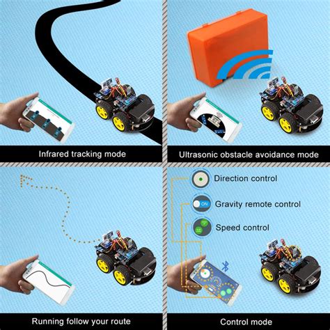 For Arduino Robot Cars App Rc Remote Control Ultrasonic Bluetooth