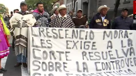Marcha De Comunidades Indígenas Protesta En El Centro De Cdmx Por Sus