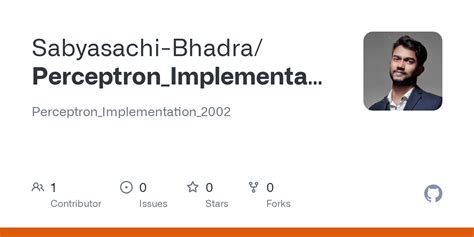 github sabyasachi bhadra perceptron implementation 2022 perceptron