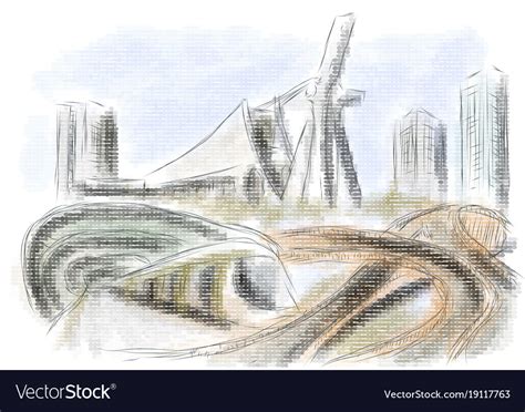Abidjan abstract Royalty Free Vector Image - VectorStock