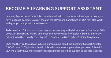 How To Become An Learning Support Assistant Documentride5