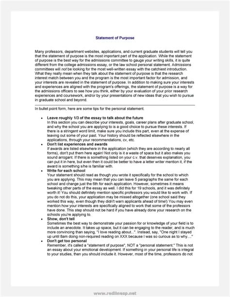 50 Free Statement Of Purpose Template Word RedlineSP
