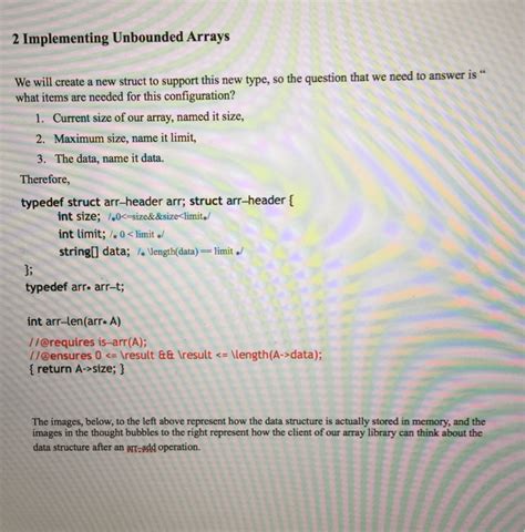 Solved 1 Unbounded Arrays Arrays Have Efficient O1 Access