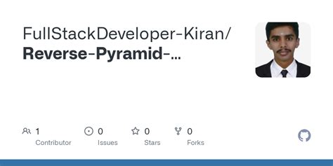 Github Fullstackdeveloper Kiranreverse Pyramid Pattern Program