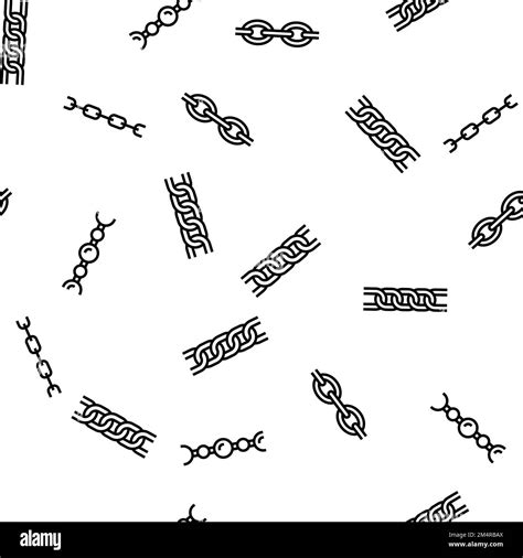 Chain Metal Connection Link Vector Seamless Pattern Stock Vector Image And Art Alamy