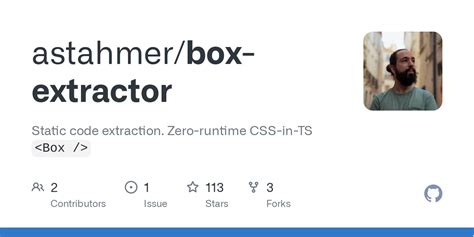 Github Astahmerbox Extractor Static Code Extraction Zero Runtime Css In Ts