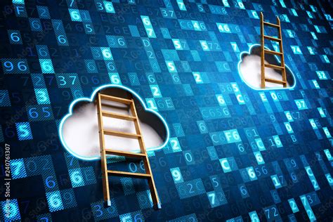network cloud computing and big data access technology concept a