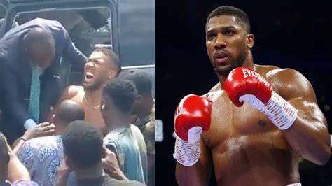 Watch Scary Footage Of Anthony Joshua Being Dragged Out Of Horrific