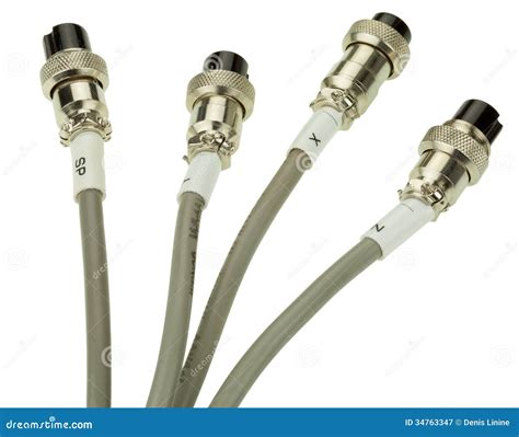 Electrical Connectors Of A Cnc Machine Isolated On Stock Image Image Of 3axis Plastic 34763347