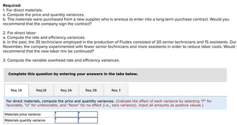 solved problem 10 14 static basic variance analysis